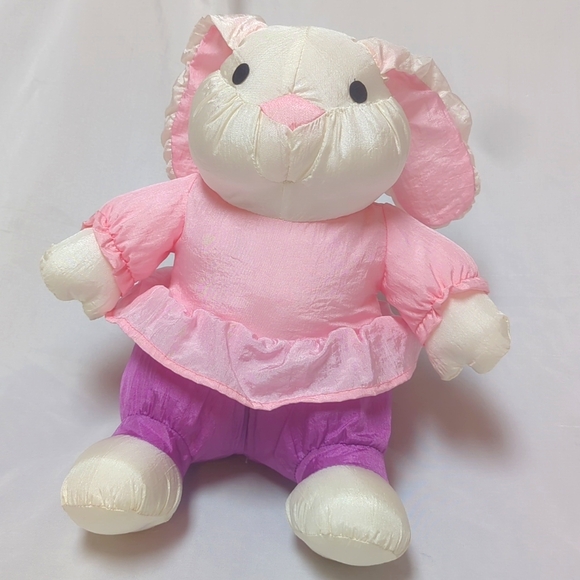 Toys | Nylon Floppy Eared White Rabbit Easter Bunny Sitting Plush 95 ...